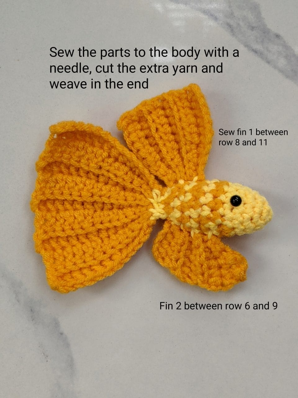 How to Crochet a Realistic Betta Fish (With Free Pattern & Photos ...
