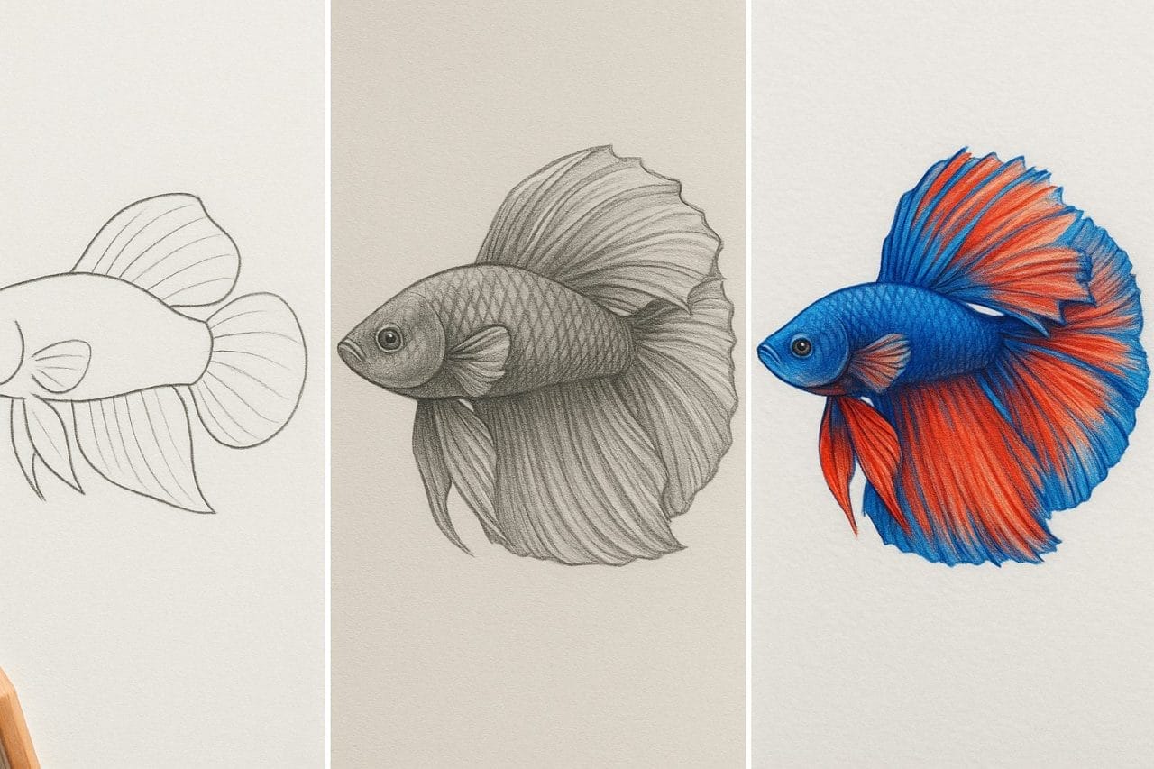 How to Draw a Betta Fish: Easy Sketches, Pencil Art, and Step-by-Step ...