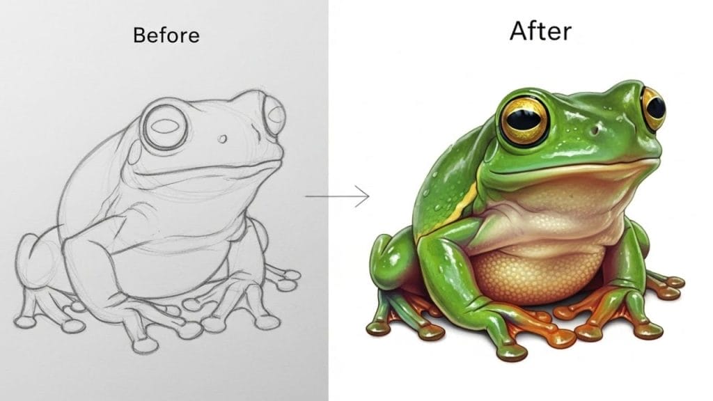 How to Draw a Tree Frog: Easy Step-by-Step Tutorial for Beginners ...
