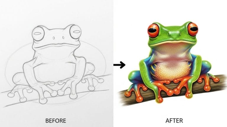 How to Draw a Tree Frog: Easy Step-by-Step Tutorial for Beginners ...
